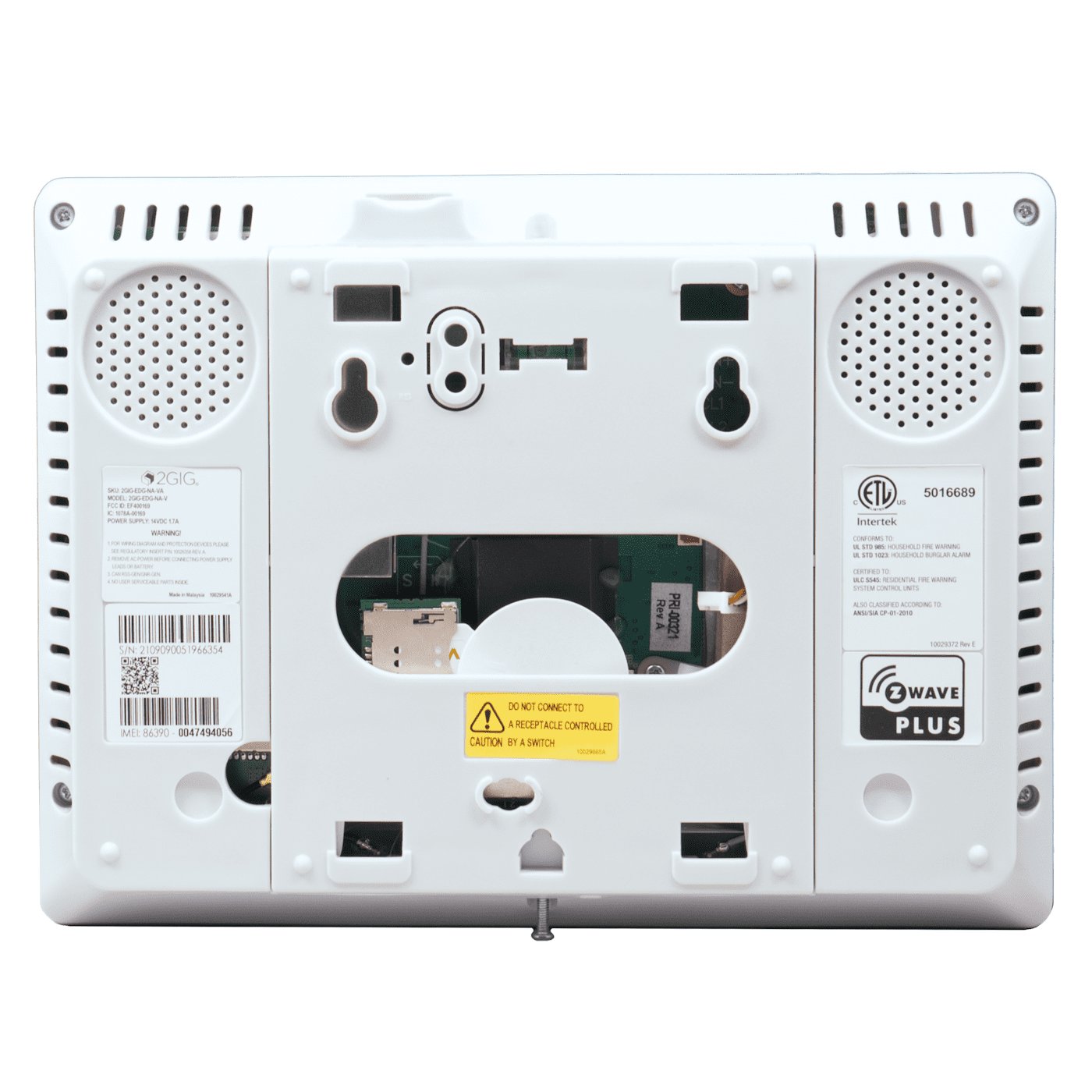 2GIG-EDG-NA-AA - 2GIG EDGE Wireless Touchscreen Control Panel (Built-In ...