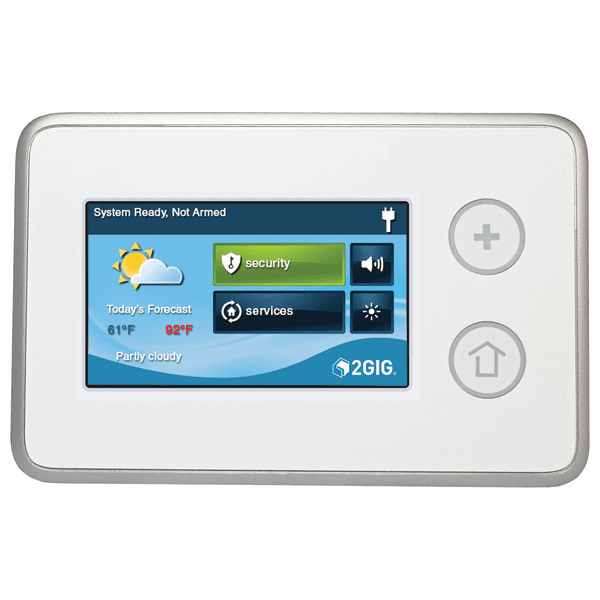 2GIG-TS1-E - 2GIG Wireless Secondary Touchscreen Alarm Keypad (for Any ...