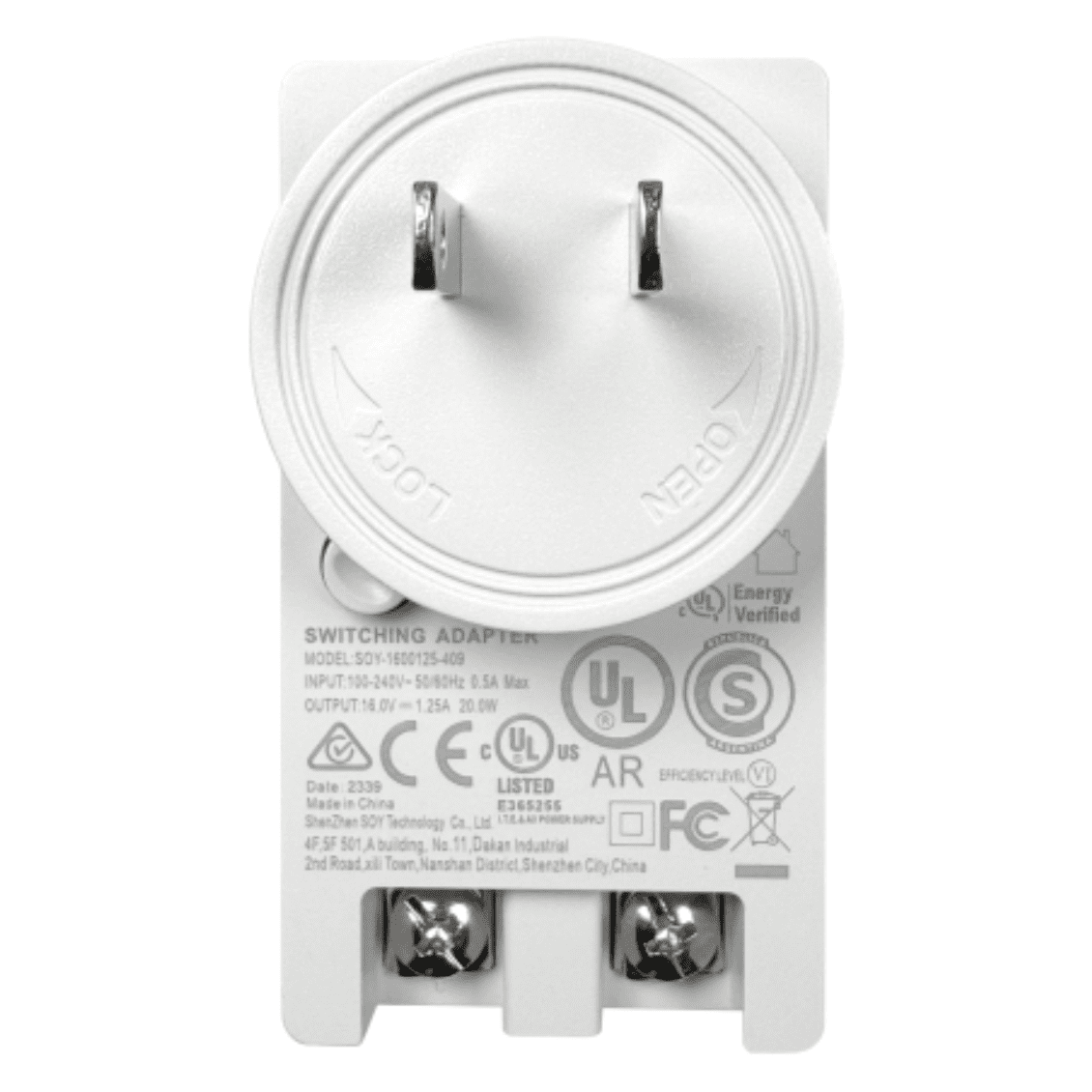 ADC-VDBA-PSU-DC - Alarm.com Plug-In Wall Power Supply (for ADC-VDB770 ...