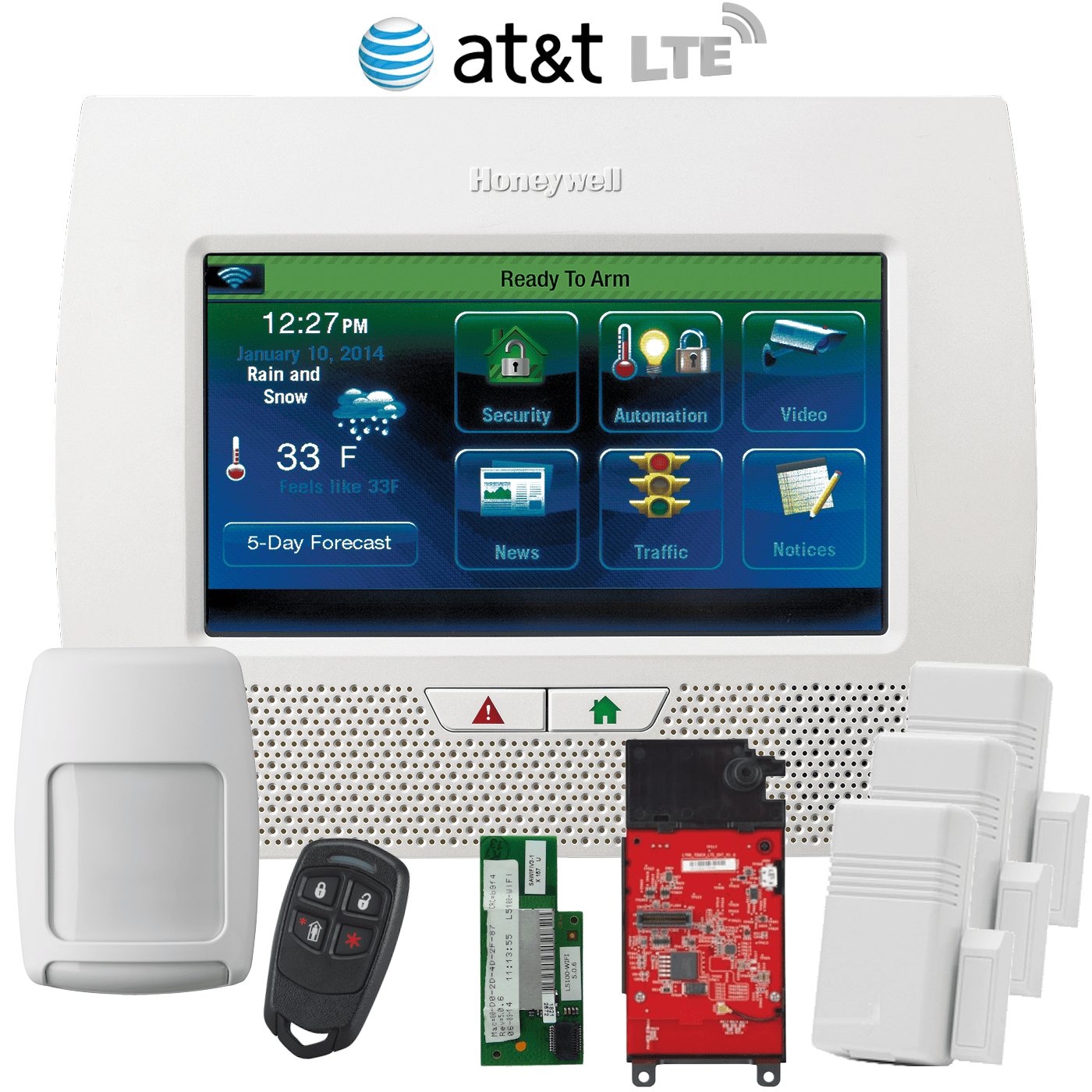 Resideo Honeywell Home LYNX Touch L7000 Dual-Path WiFi/Cellular AT&T ...