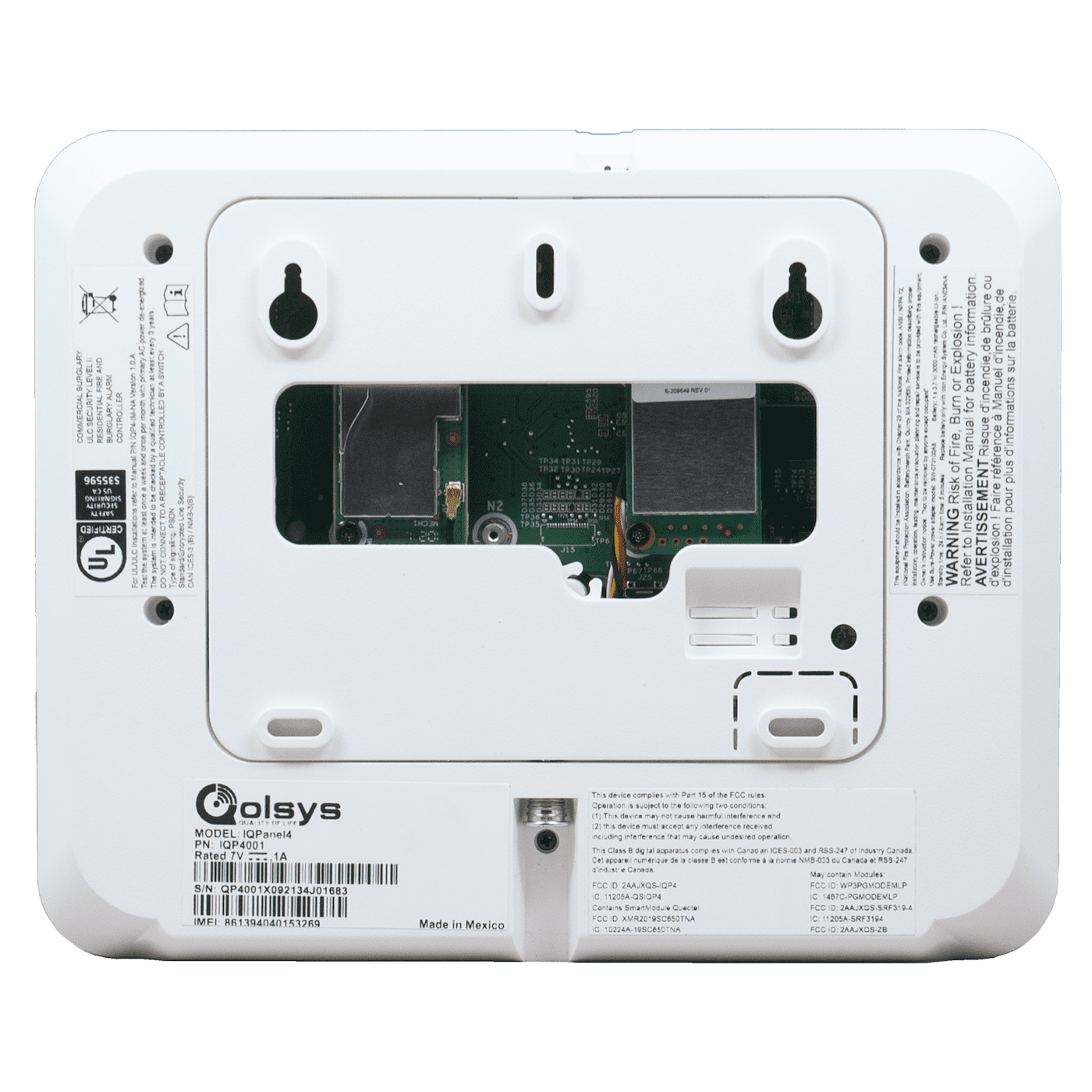 IQP4001 - Qolsys IQ Panel 4 Wireless Touchscreen Control Panel for ...