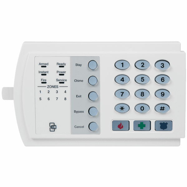 NX-108E - GE Interlogix NetworX Hardwired 8-Zone LED Alarm Keypad