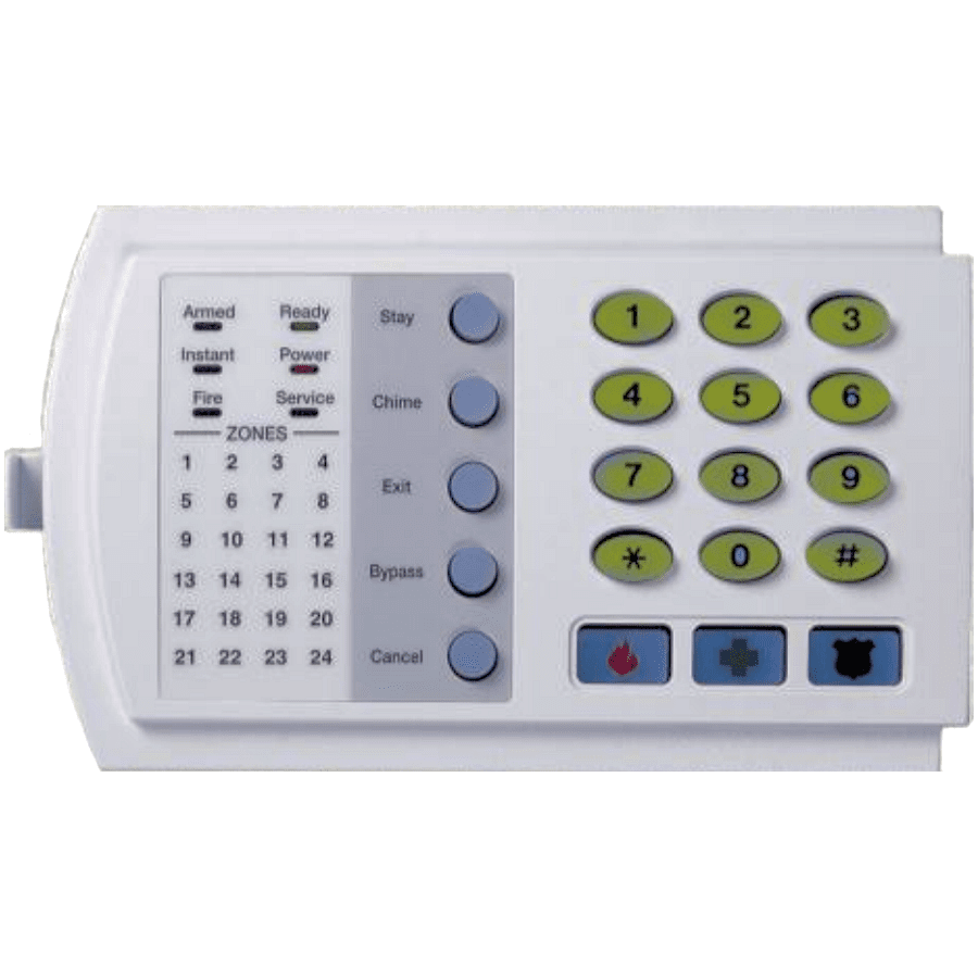NX-124E - GE Interlogix NetworX Hardwired 24-Zone LED Alarm Keypad