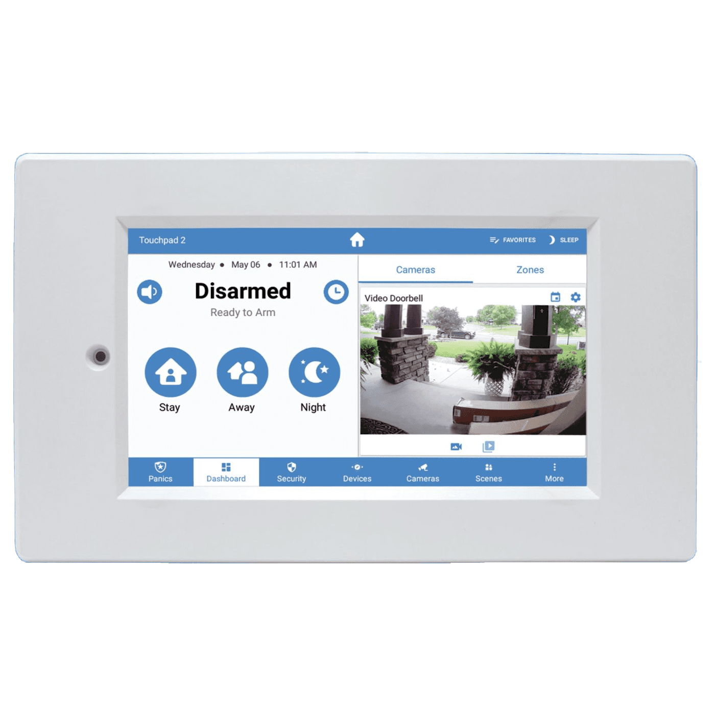 RE657WF - Alula Wireless Flat-Mount Alarm Touchpad (for Connect+ Panel)