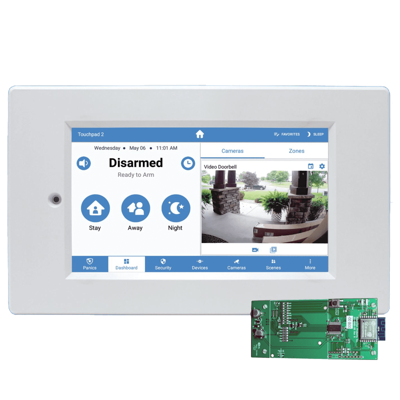 RE657WF-R - Alula Wireless Flat-Mount Alarm Touchpad with WiFi ...