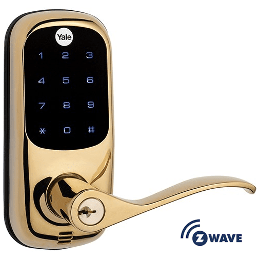 YRL220ZW605 - Yale Z-Wave Touchscreen Lever Lock (Brass Color)
