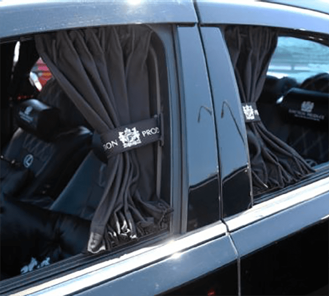 Junction Produce Luxury Curtains Small Black VIP Car