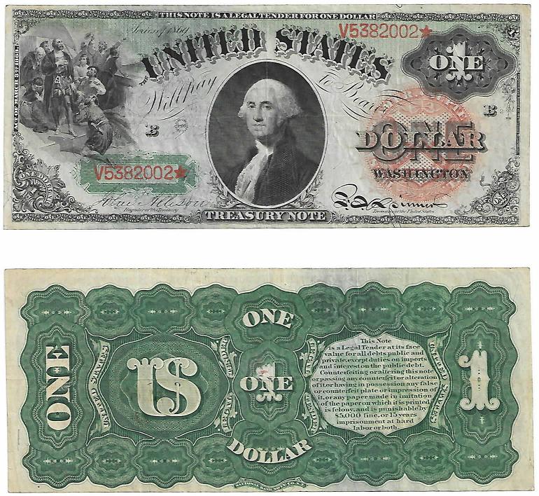 1869 One Dollar Legal Tender Note "Rainbow", FR-18. **SOLD OUT**