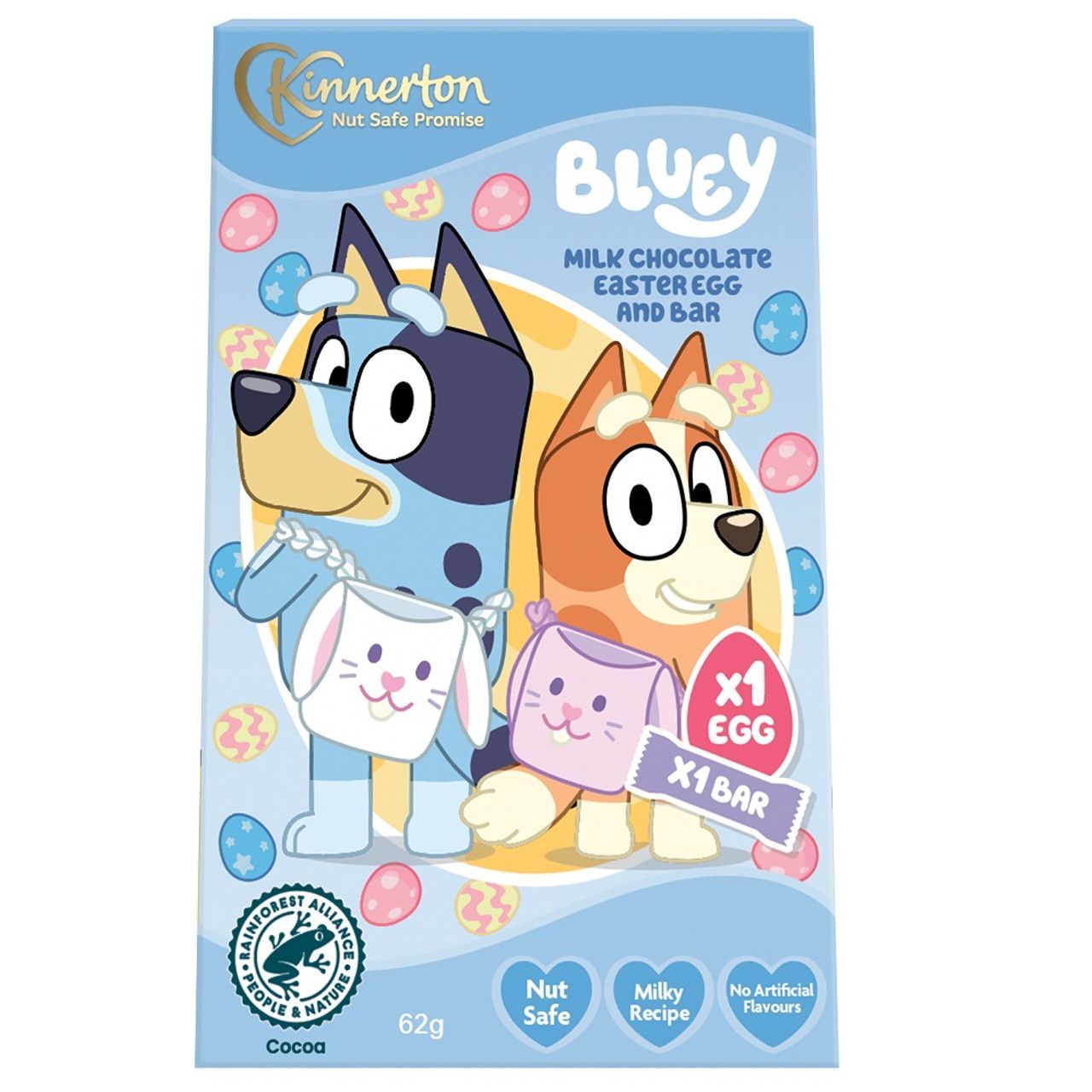 Kinnerton Bluey Egg and Bar 62G -Nut Free- Sold Out 2024
