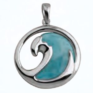 PSSW Larimar Surf Wave Charms & Pendants