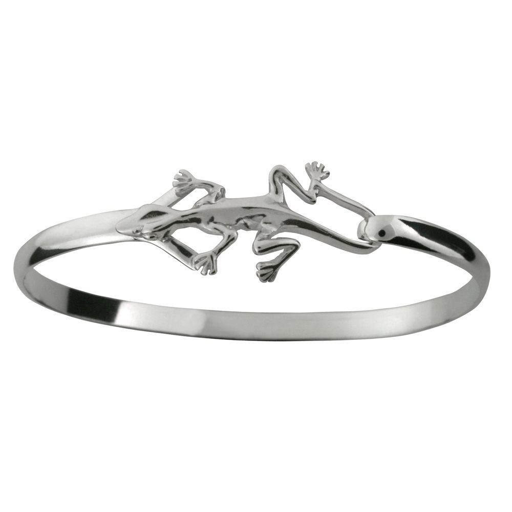 S4LIZ65 Lizard Hook Bracelet - Sterling Silver 4mm 6.5 I...