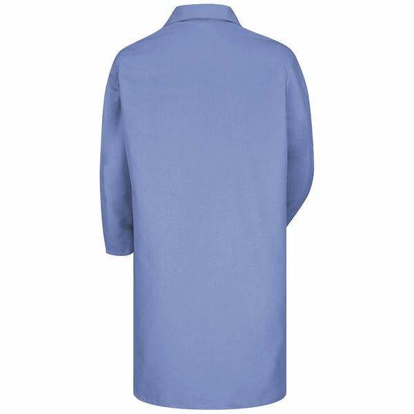 5080LB Men's Light Blue Gripper Front Lab Coat