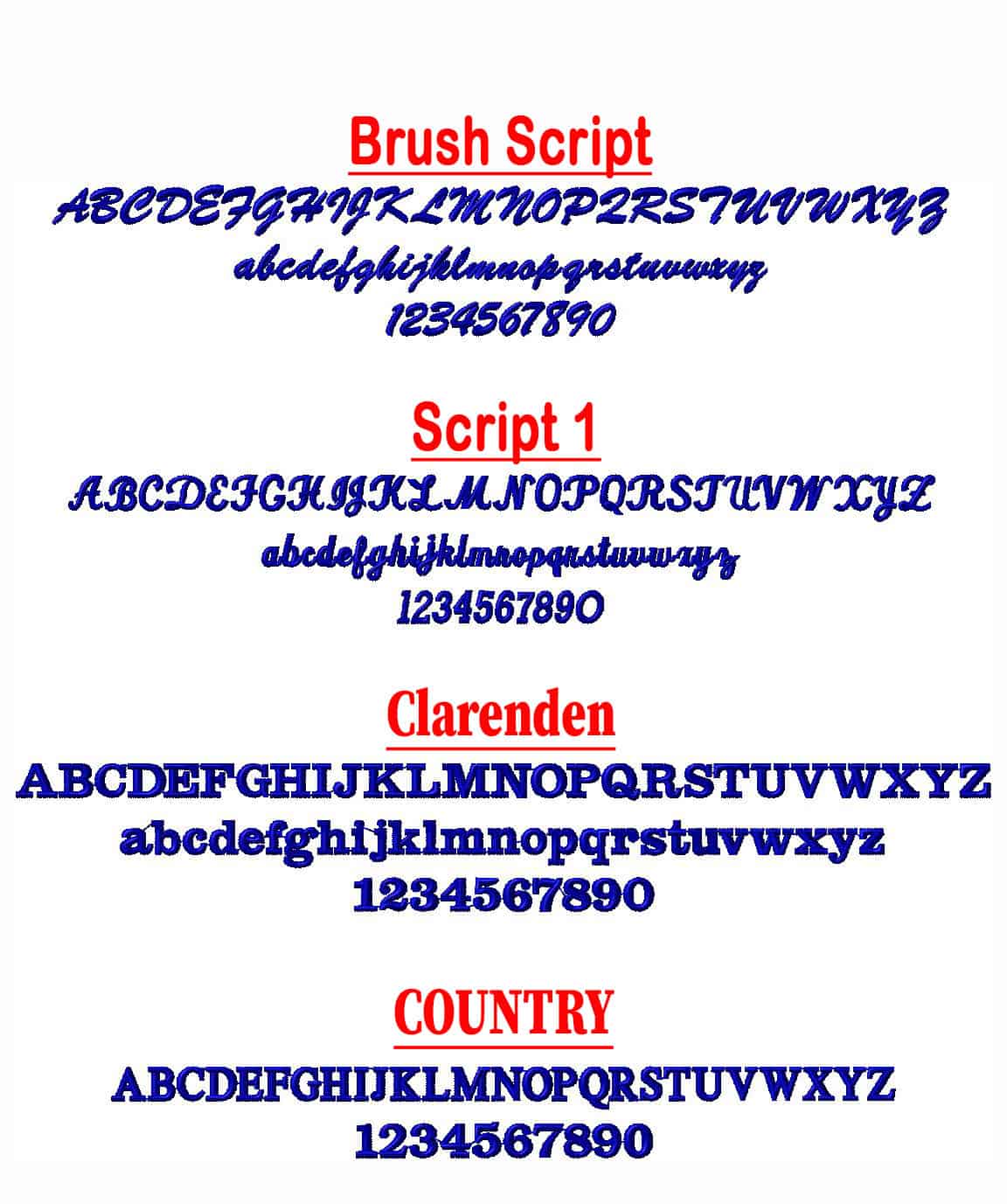 Brush Script Embroidery Font