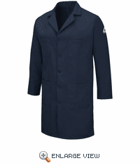 Bulwark KNL2NV NOMEX IIIA Navy Flame-Resistant Lab Coat CAT1