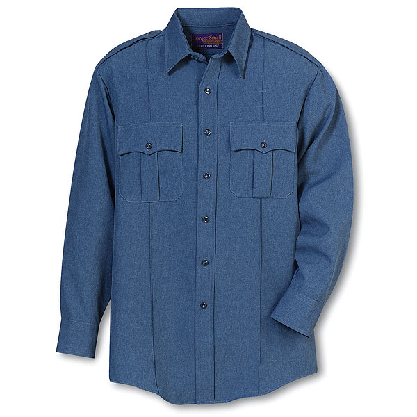 HS1185 Women's French Blue Heather Long Sleeve Sentry Plus Shirt