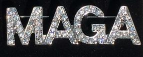 Crystal MAGA Pin