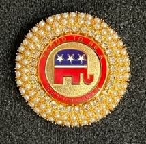 Proud To be a Republican Pin with Pearls