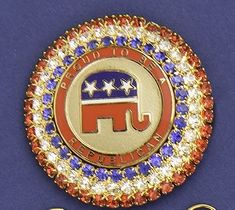 Proud To be a Republican Crystal Pin