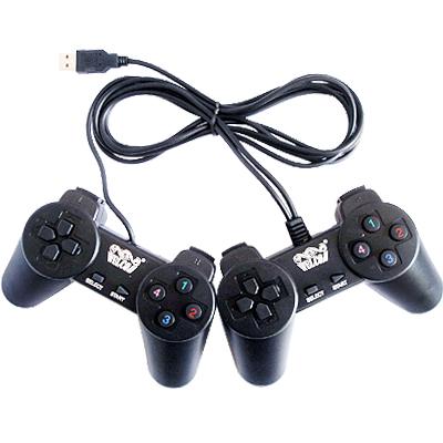 Dual-Player Double Shock USB Game Controller