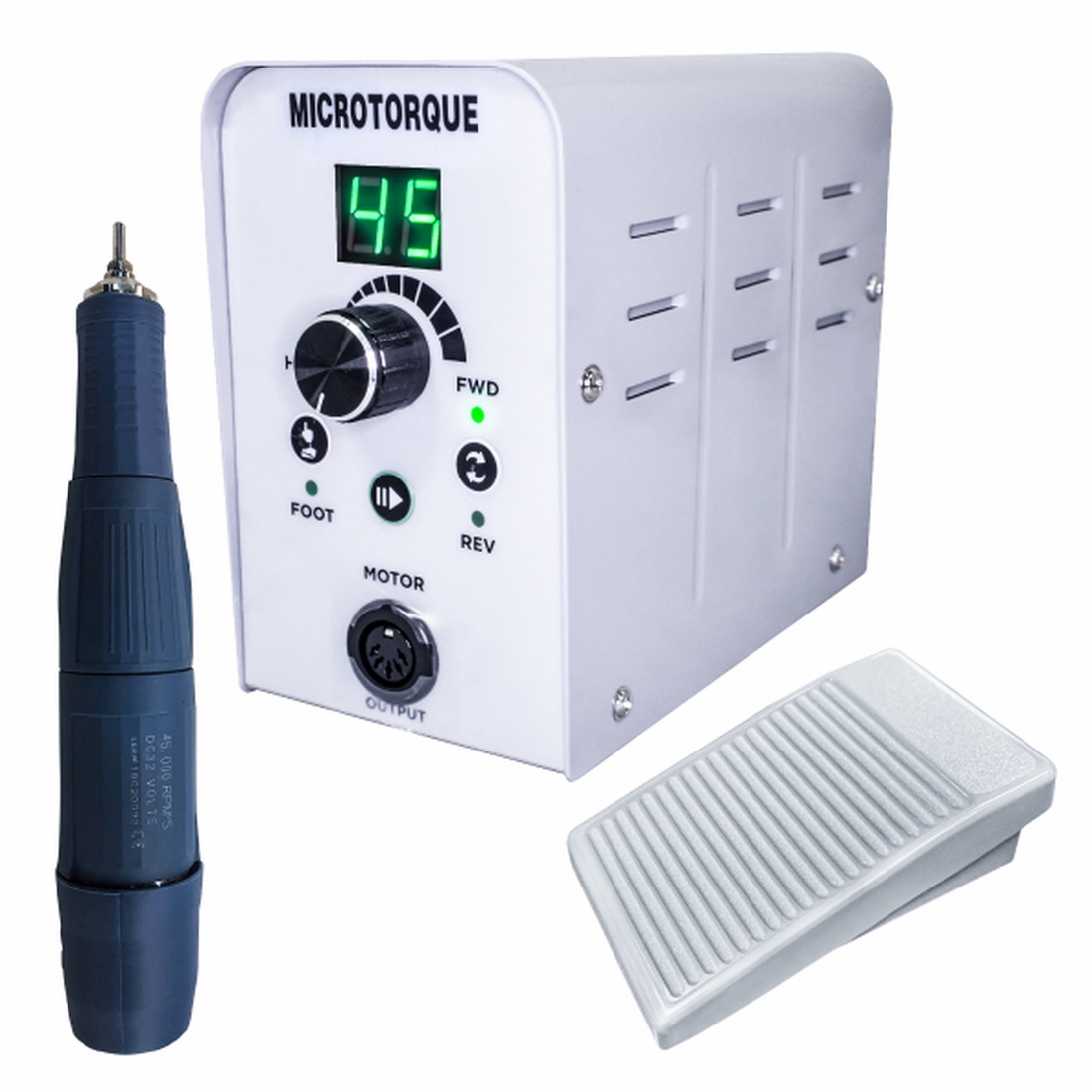 Microtorque Control Box with 45‚000 RPM Handpiece (with ON/OFF Pedal)