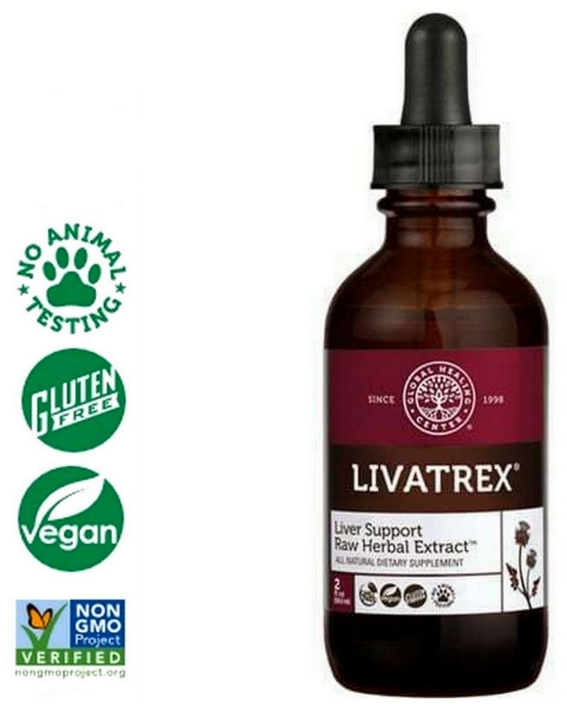 Livatrex® Natural Liver Support Raw Herbal Extract™ Detox by Global Healing