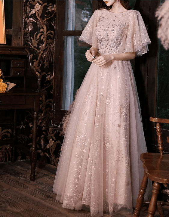 A-Line Color Block Elegant Engagement Prom Dress Jewel Neck Short ...