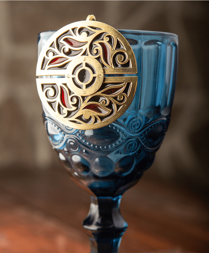 Autumn Princess Cloak Fibula made from Brass and Enamel