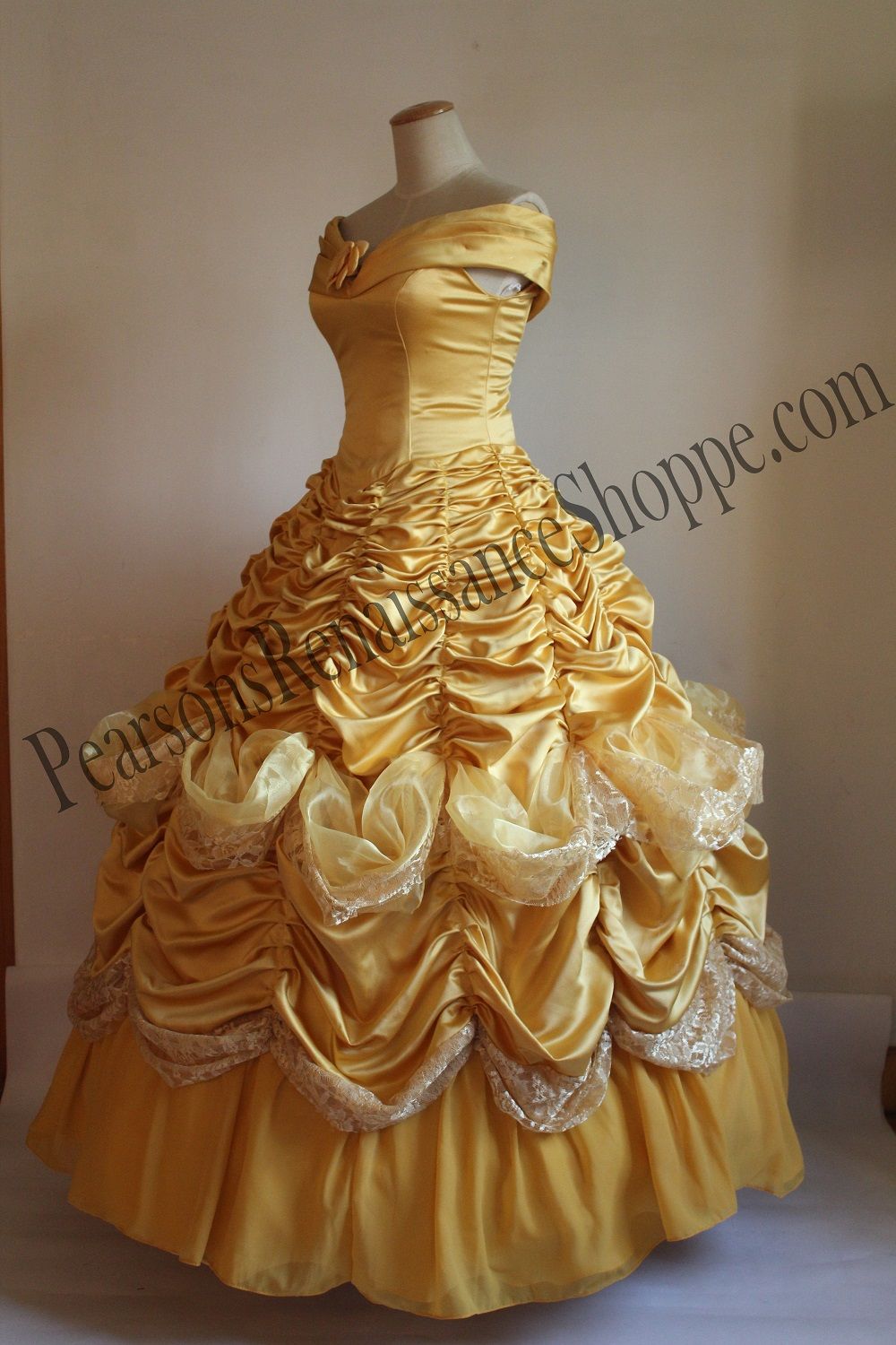 Disney Beauty And Beast Princess Belle Multilayer Cosplay Costume Dress