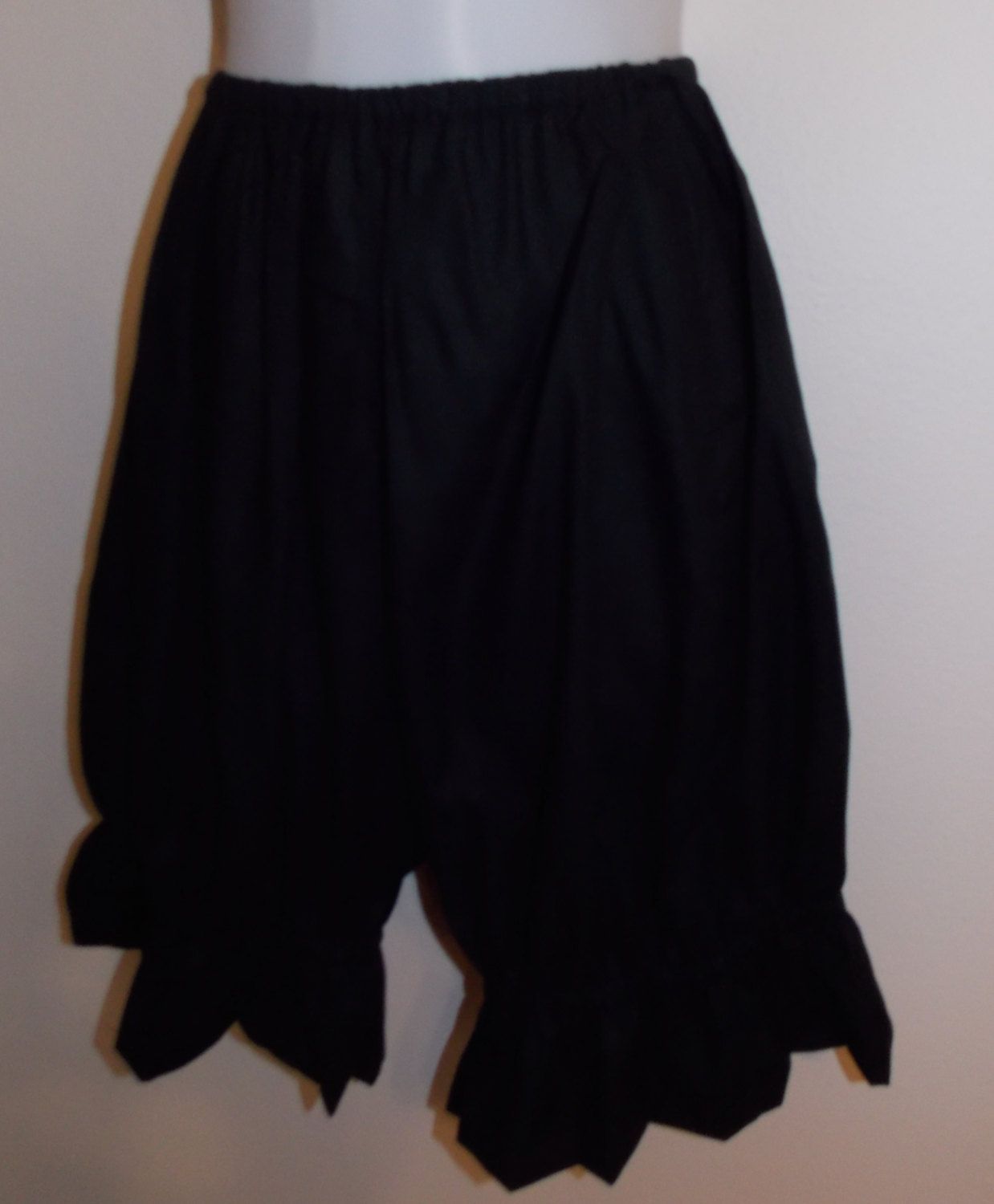 Basic Black Cotton Renaissance and Medieval Bloomers