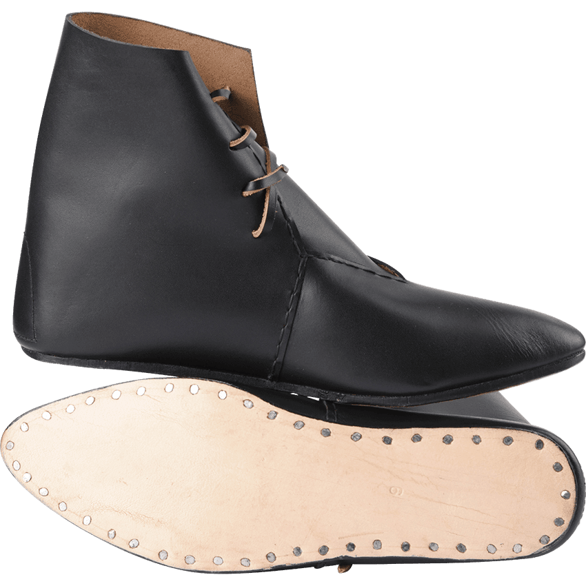 Medieval Peasant Boots in black or brown for men and women