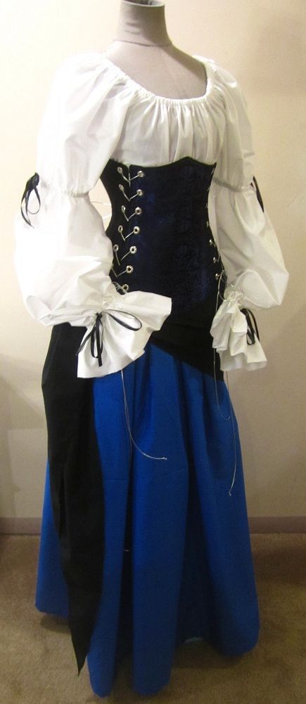 Buccaneer Wench Under-bust Corset Set - renaissance faire clothing