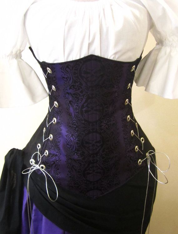 Buccaneer Wench Under-bust Corset Set - renaissance faire clothing