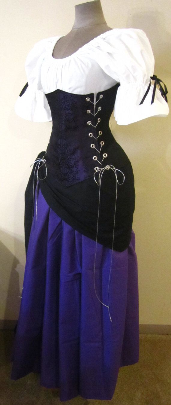 Buccaneer Wench Under-bust Corset Set - renaissance faire clothing