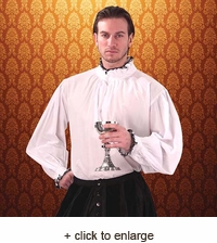 Period Ruffle Collar Shirt - medieval renaissance mens shirt