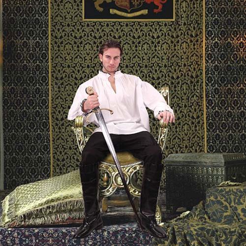 Period Ruffle Collar Shirt - medieval renaissance mens shirt