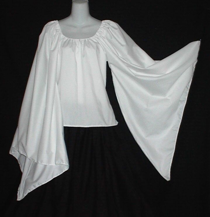 Long Sleeved Chemise Top - Medieval Renaissance Clothing, costumes