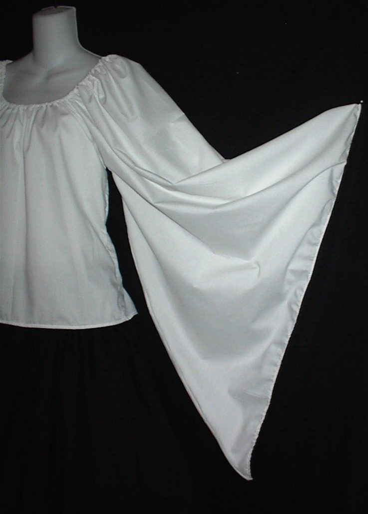 Long Sleeved Chemise Top - Medieval Renaissance Clothing, costumes