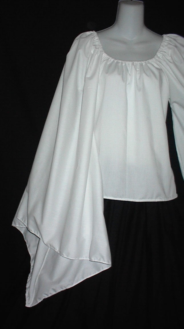 Long Sleeved Chemise Top - Medieval Renaissance Clothing, costumes