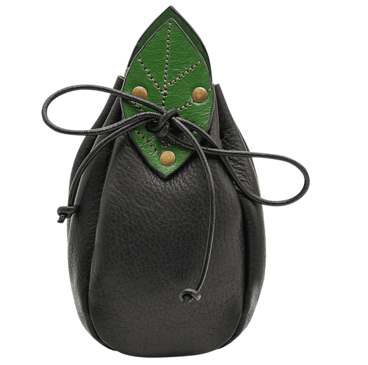 Elven Leaf Leather Pouch