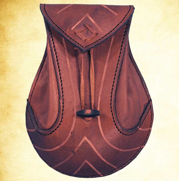Elven Leather Pouch - medieval renaissance costume pouch