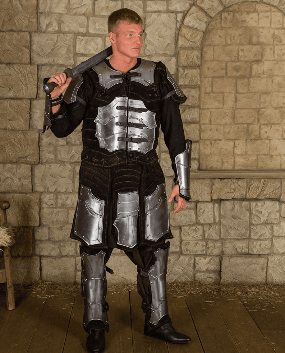 Blackened Fafnir Brigandine - Medieval Steel Breastplate Armour