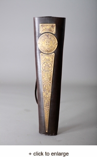 Etched Brass Leather Quiver - Archeress