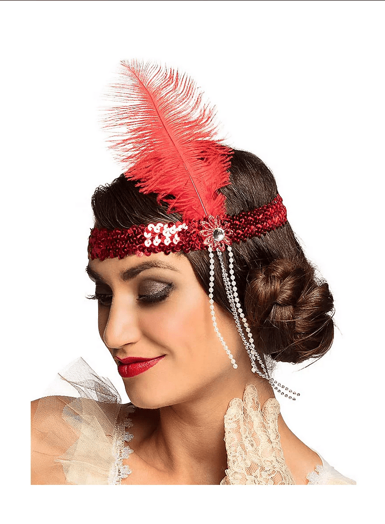 Flapper Feather Headband Charleston headband with feather for 20s theme ...