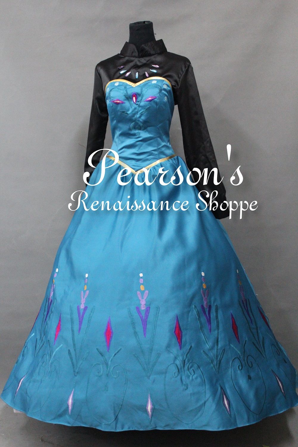 Frozen Elsa Coronation Embroidery Dress Set