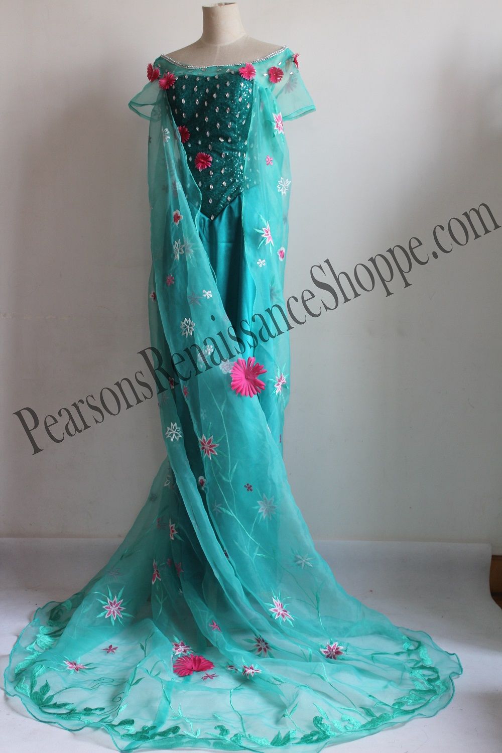 Frozen Fever Elsa Embroidery Spring Dress Set