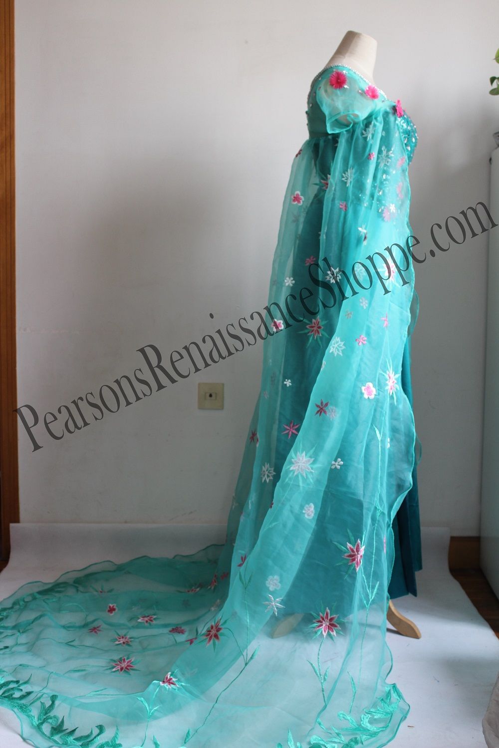 Frozen Fever Elsa Embroidery Spring Dress Set