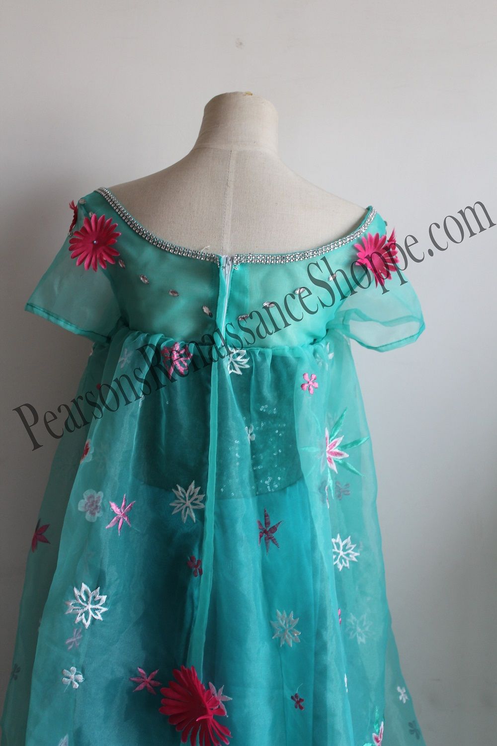 Frozen Fever Elsa Embroidery Spring Dress Set