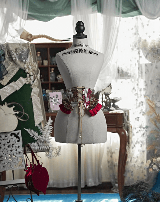 Gothic Fashion Steel Boned Underbust Corset Jacquard Short Corset Top