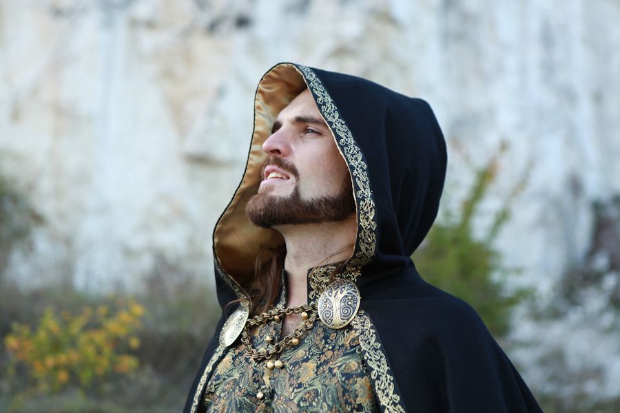 Knight of the West Cloak - medieval wool cloak, cape