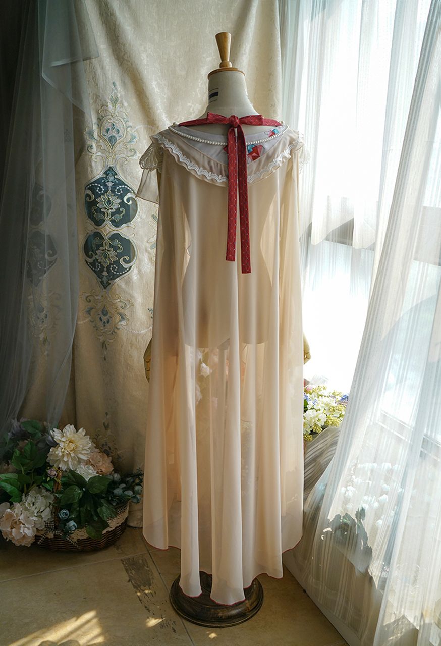 Long Mantle Split Side Ethereal Cape fairy tale elven cloak